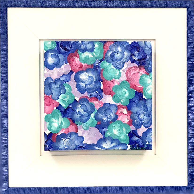 FLOWER BOX Framed Painting by L.A. CLINE